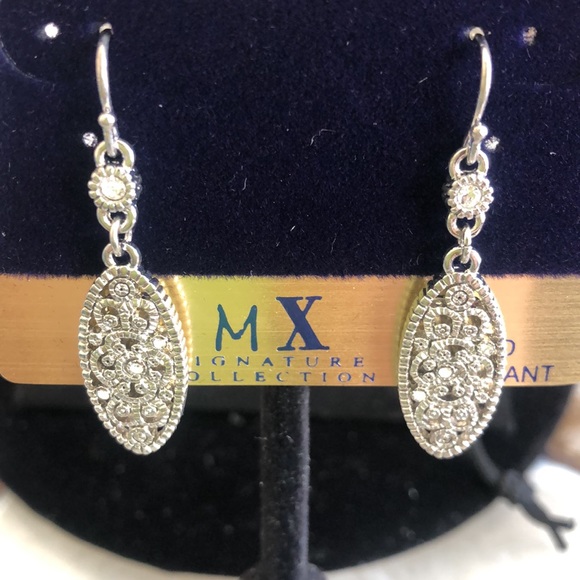 MX | Jewelry | Vintage Vibe Silver Filigree Oval Drop Earringsboutique ...